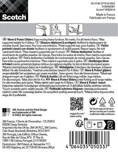 Scotch Move Protect Sliders to Nail SP62N16 Brown Ø 25 mm 4 Pack