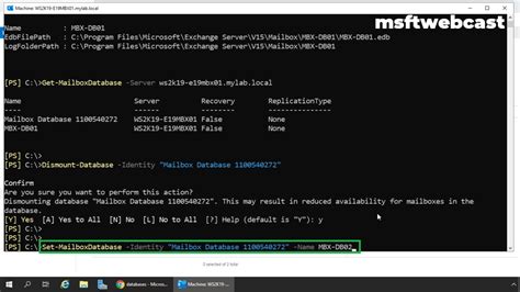 Move And Rename Default Mailbox Database Path In Exchange