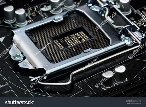 Empty Cpu Processor Socket On Computer Stock Photo Edit Now