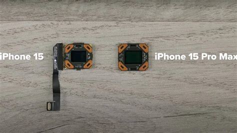 Iphone 15 And Iphone 15 Pro Camera Sensors Pose Side By Side
