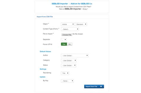 Seblod Importer