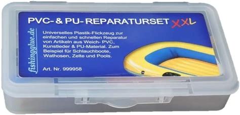 fishingglue de PVC PU Reparatur Set XXL Flickzeug für Schlauchboot