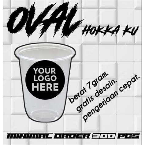 Jual SABLON GELAS Cup Minuman Dingin Oz Oz Oz Gram MERK HOKKA KU OVAL Shopee