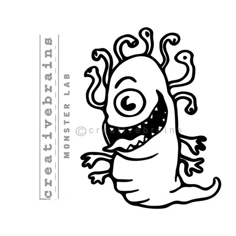 Cute Cartoon Blob Monster Svg Scary Download Printable Etsy