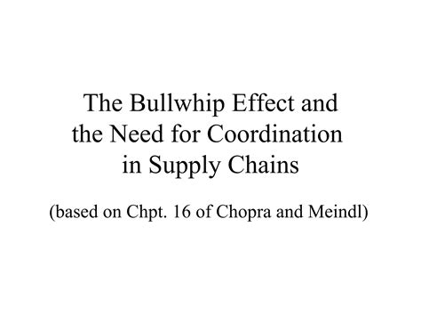 Supply Chain Coordination Ppt