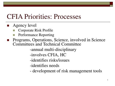 Ppt Cfia Priorities Processes Powerpoint Presentation Free Download
