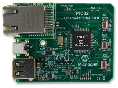 Dm320004 2 Microchip Starter Kit Development Board On Board