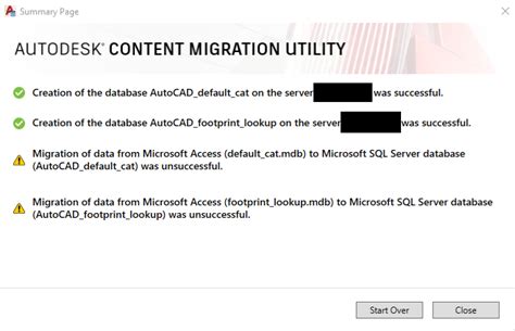 Migration To Sql Database Fails Autodesk Community
