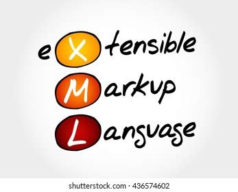 Xml Extensible Markup Language Acronym Concept Stock Vector Royalty