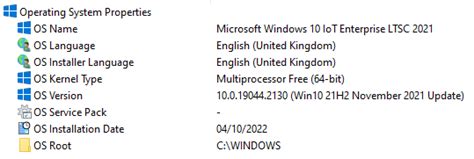 Windows IoT Enterprise LTSC Not Detected Correctly Bug Reports AIDA Discussion Forum