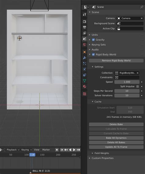 rigid body objects not colliding r blender