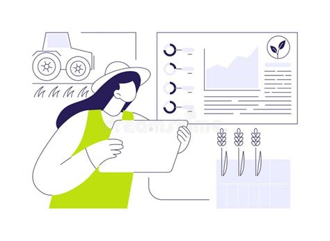 Analytics For Crop Yield Forecast Abstract Concept Vector Illustration Stock Vector