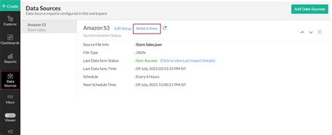 Import From Amazon S3 Analytics Plus Cloud