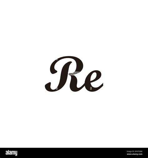 Letter Re Connect Geometric Symbol Simple Logo Vector Stock Vector