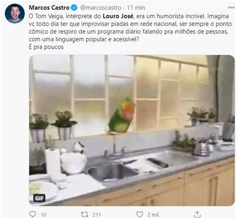 Famosos Lamentam Morte De Tom Veiga Intérprete De Louro José