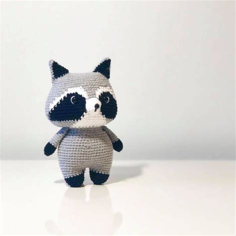 Handmade Crochet Amigurumi Plush Doll Tico The Racoon Etsy