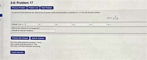 solved 1 point find the first five non zero terms of power