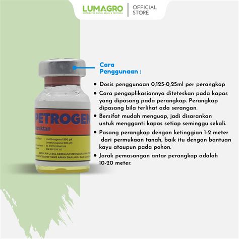 Petrogenol 800L 5ml - Atraktan Perangkap Lalat Buah - Lumagro