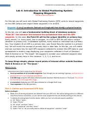 Lab4 Babe Instructions Pdf 1 Introduction To Geotechnology GEOG GEOL 210R Lab 4 Lab 4