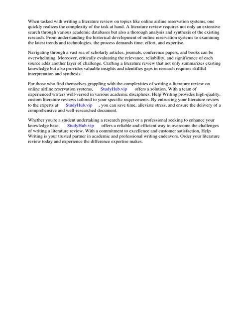 Literature Review On Online Airline Reservation System Pdf