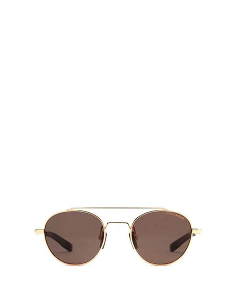 Dita Eyewear Round Frame Sunglasses In Metallic Lyst