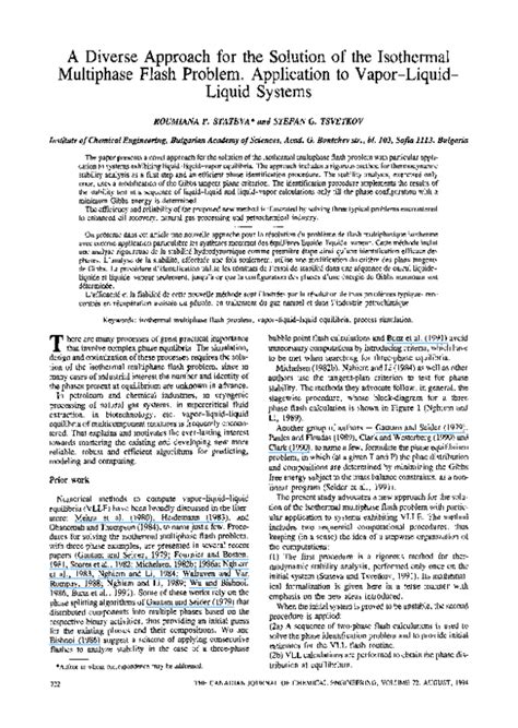 Pdf A Diverse Approach For The Solution Of The Isothermal Multiphase