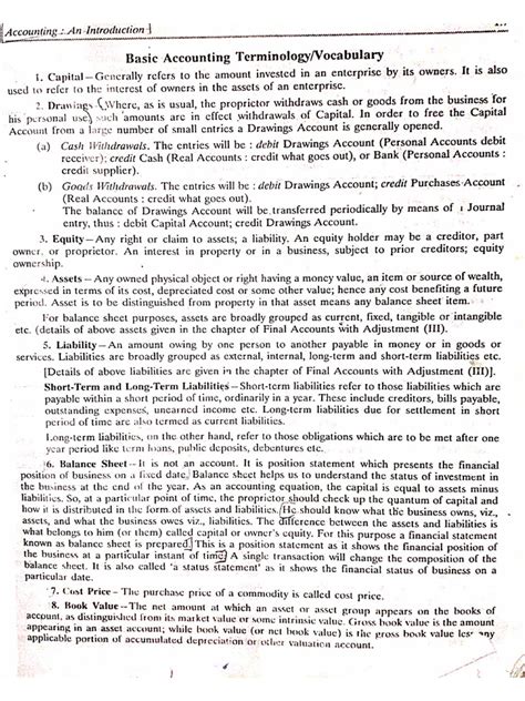 Accounting Terminology Pdf