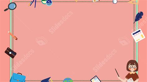 Teacher Teaching Pink Abstract School Education Powerpoint Background