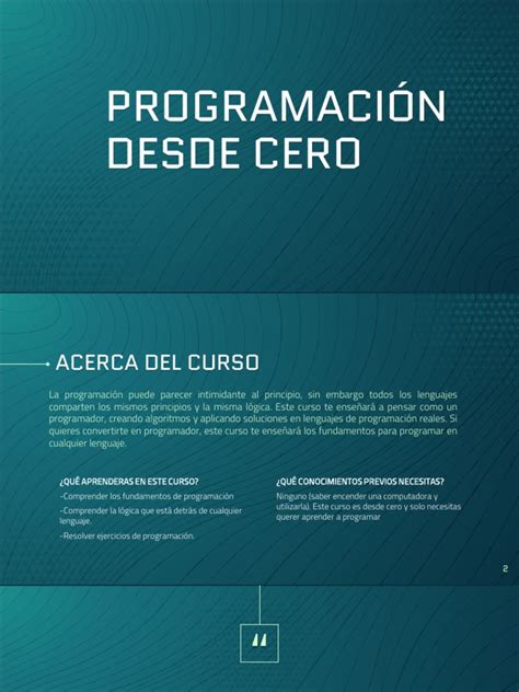 Curso Programacion Desde Cero Pdf
