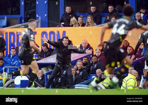 Aston Villa Manager Unai Emery On The Touchline During The Premier