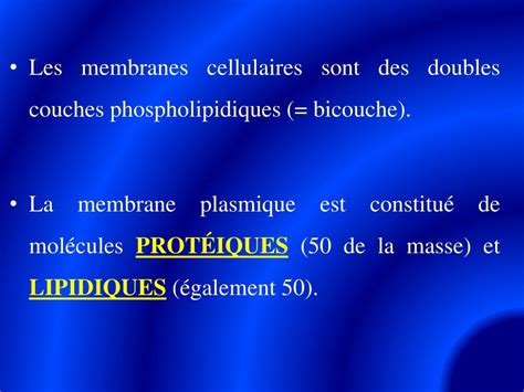 PPT Les Membranes Biologiques Partie 1 PowerPoint Presentation Free
