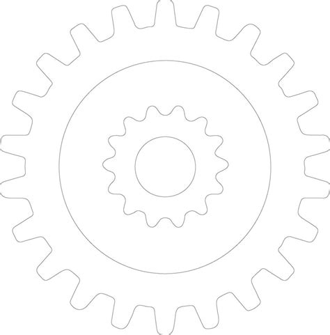 Gear Icon Outline Silhouette 38484439 Vector Art At Vecteezy