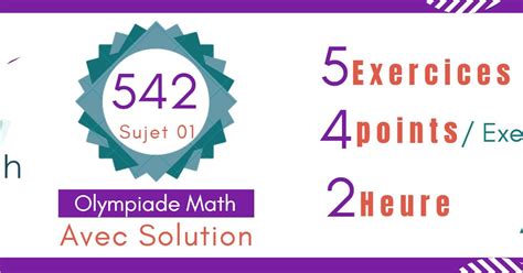 Olympiade Math Débutant Sujet 01 Avec Solution
