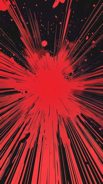 Red Comic Blast Lines Abstract Background Premium Ai Generated Image
