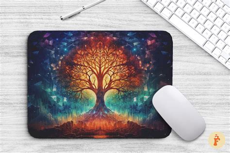 Mouse Pad Mysterious Tree Of Life By Mulew Art Thehungryjpeg