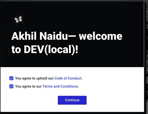 continue button on onboarding welcome message is not working · issue