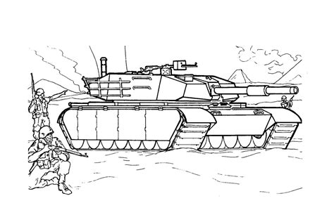 Coloriage Char M1 Abrams Télécharger Et Imprimer Gratuit Sur