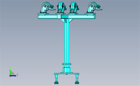 移动式旋转作业台step模型图纸下载 懒石网