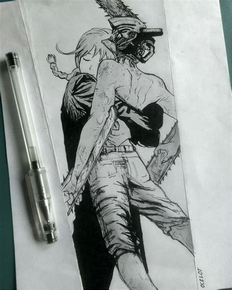 Denji X Makima In 2022 Traditional Art Humanoid Sketch Manga Anime