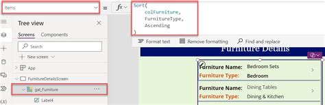 how to sort power apps gallery by choice column