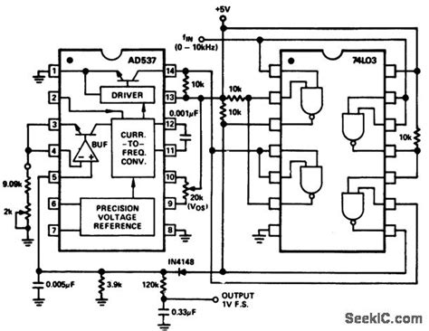 KHz Frequency To Voltage Convener A D D A Converter Circuit Circuit Diagram SeekIC Com