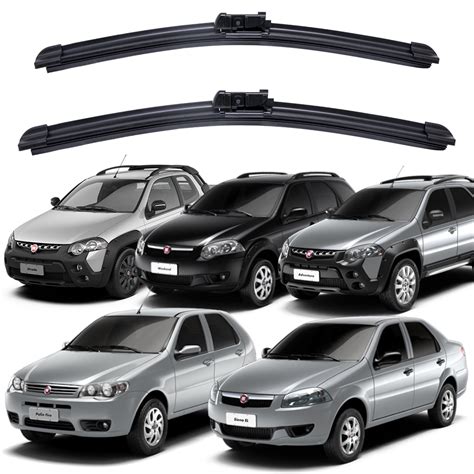 Par Palheta Limpador Para Brisa Fiat Palio Siena Palio Weekend Strada Kit Shopee Brasil