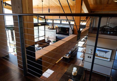 Modern Craftsman Chalet Cable Railings And Stairs Craftsman Living