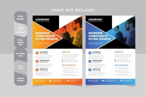 Premium Vector Creative Corporate Abstract Shape Trendy Flyer