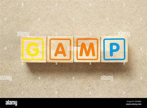 Wooden Alphabet Letter Block In Word Gamp Abbreviation Of Good