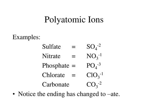 PPT Polyatomic Ions Writing Formulas Naming Compounds PowerPoint Presentation ID