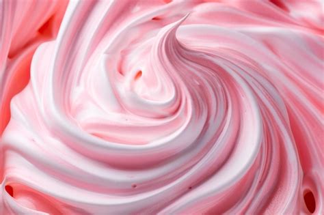 Premium Ai Image Pink Whipped Cream Texture Generative Ai