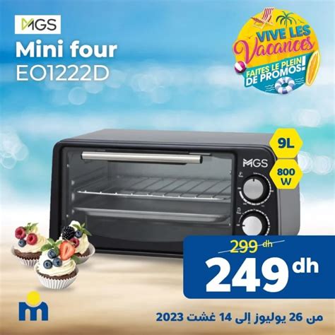 Offres Soldé Chez Marjane Mini Four Mgs 9 Litres 800w