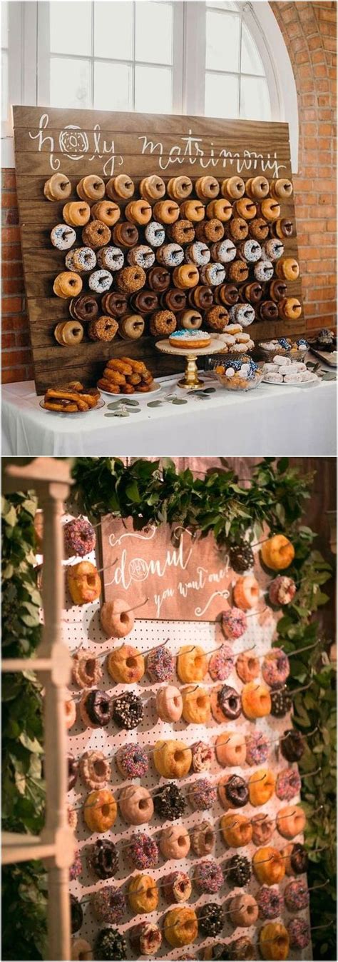 Rustic Donut Wall Wedding 60 Photos