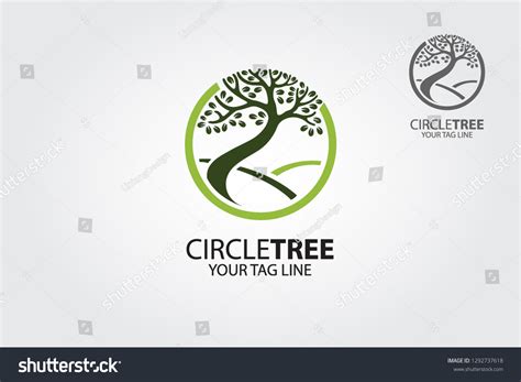 Circle Tree Vector Logo Template Professional Stock Vector Royalty Free Shutterstock